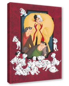 Cruella and Company by Don Williams | Disney Fine Art Giclee On Canvas