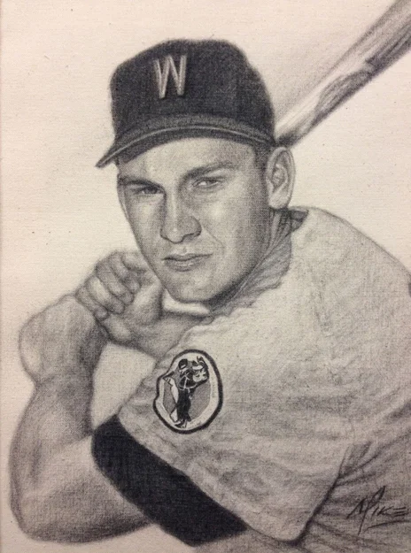Harmon Killebrew - Graphite on Raw Canvas by Mike Kupka | Limited ...
