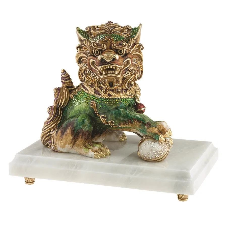 Shi Foo Dog Figurine by Jay Strongwater | Limited Edition Fine Art
